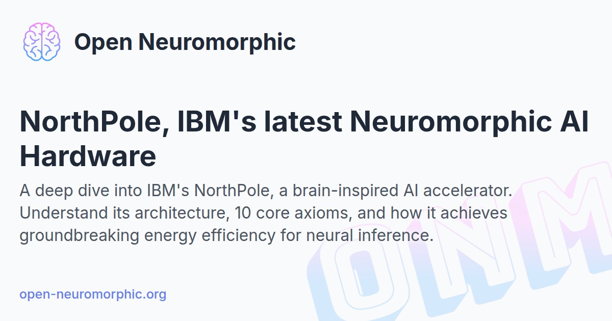 NorthPole, IBM's latest Neuromorphic AI Hardware - Open Neuromorphic