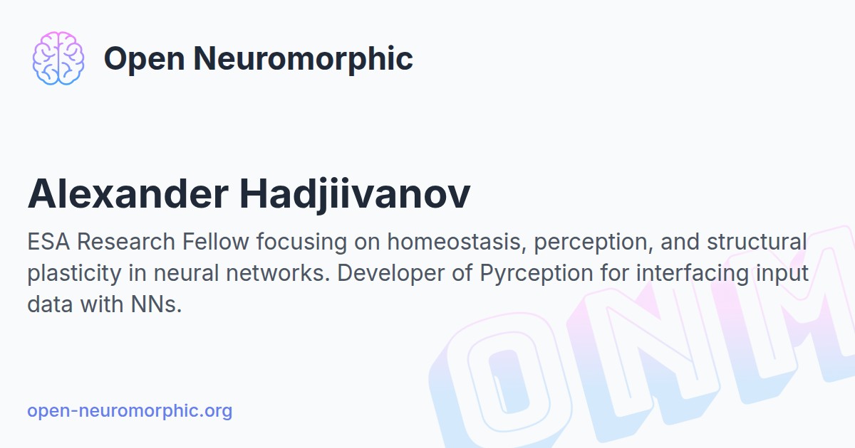 Alexander Hadjiivanov - Open Neuromorphic
