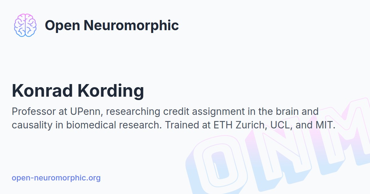 Konrad Kording - Open Neuromorphic