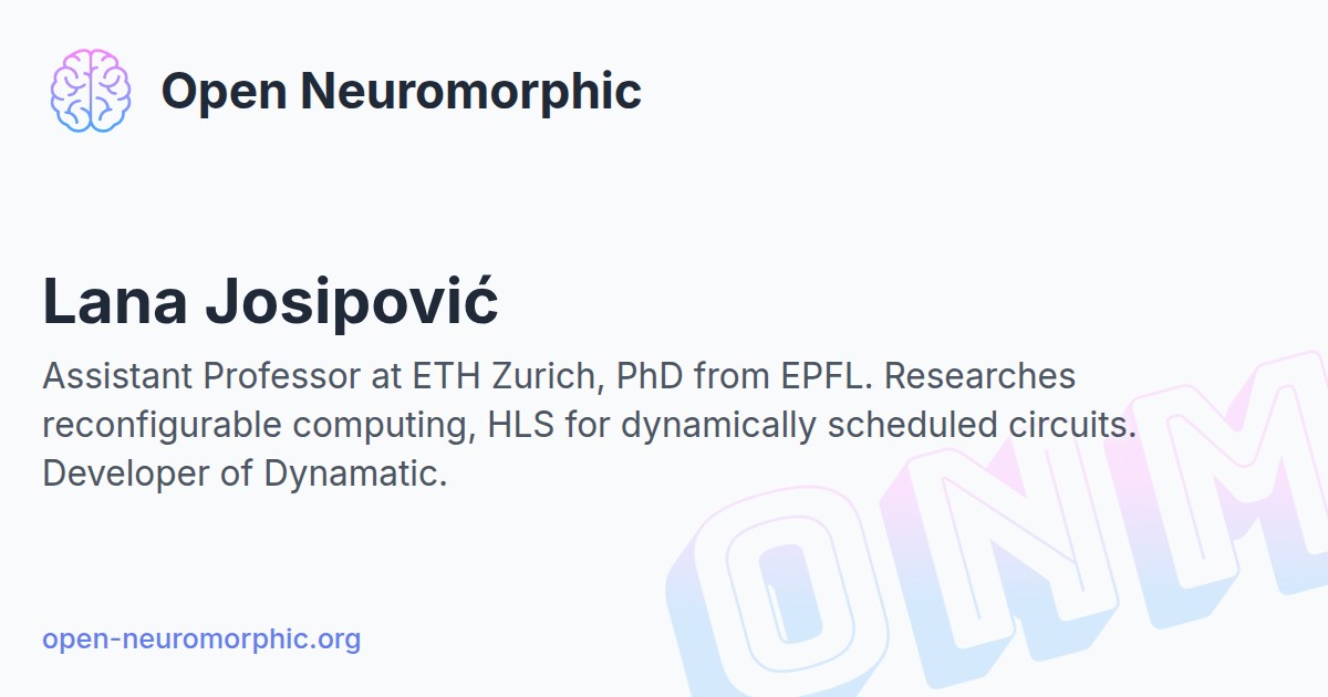 Lana Josipović - Open Neuromorphic
