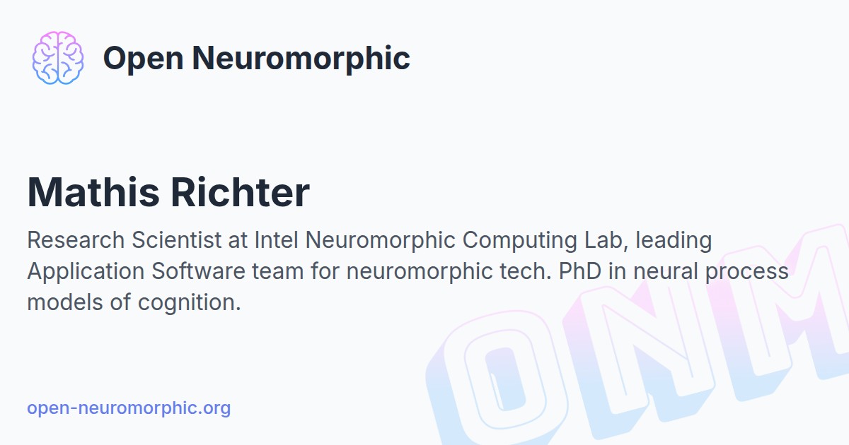 Mathis Richter - Open Neuromorphic