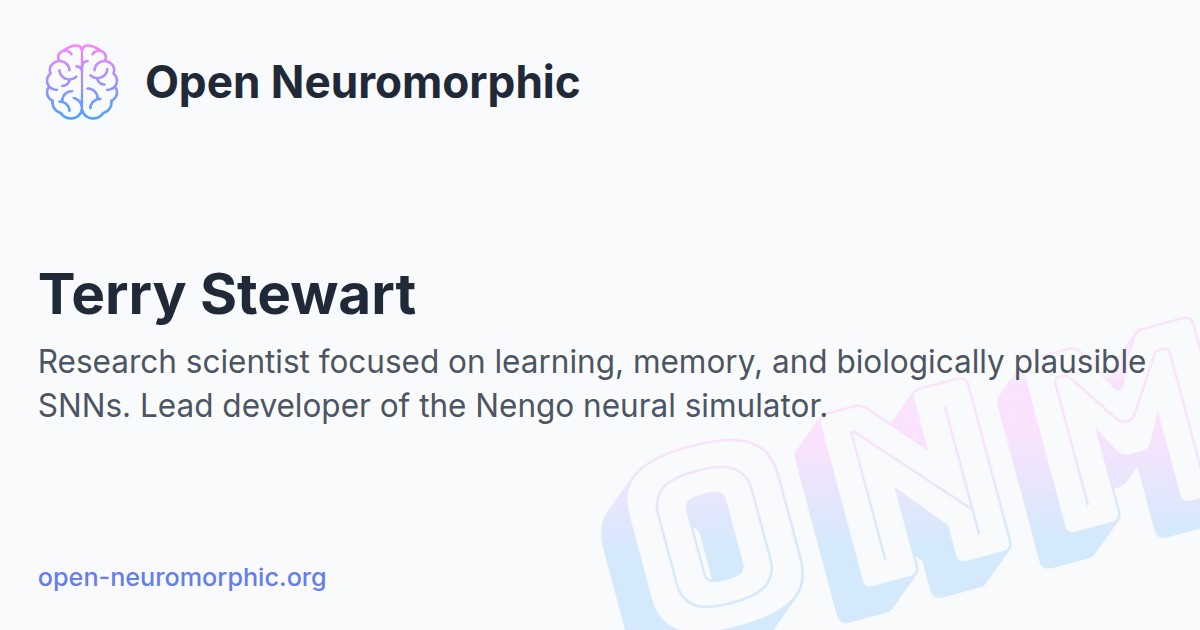 Terry Stewart - Open Neuromorphic