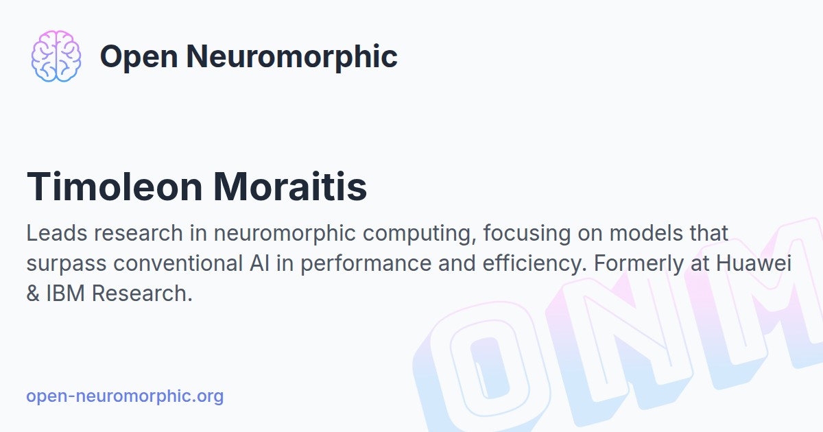 Timoleon Moraitis - Open Neuromorphic
