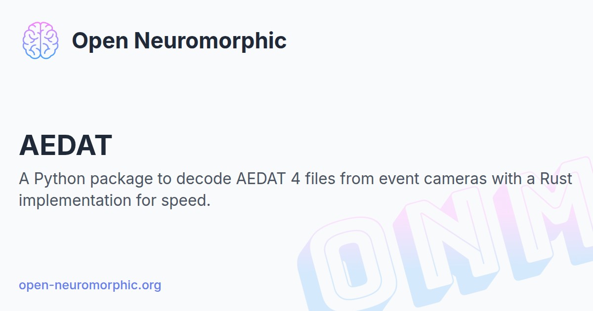 AEDAT - Open Neuromorphic