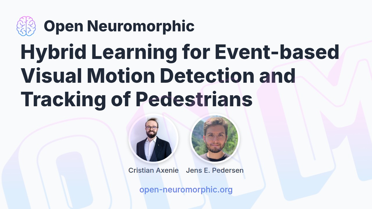 Hybrid Learning For Event Based Visual Motion Detection And Tracking Of
